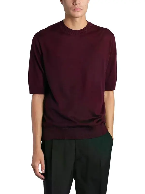 BALLANTYNE Short-sleeve Wool T-shirt - Red