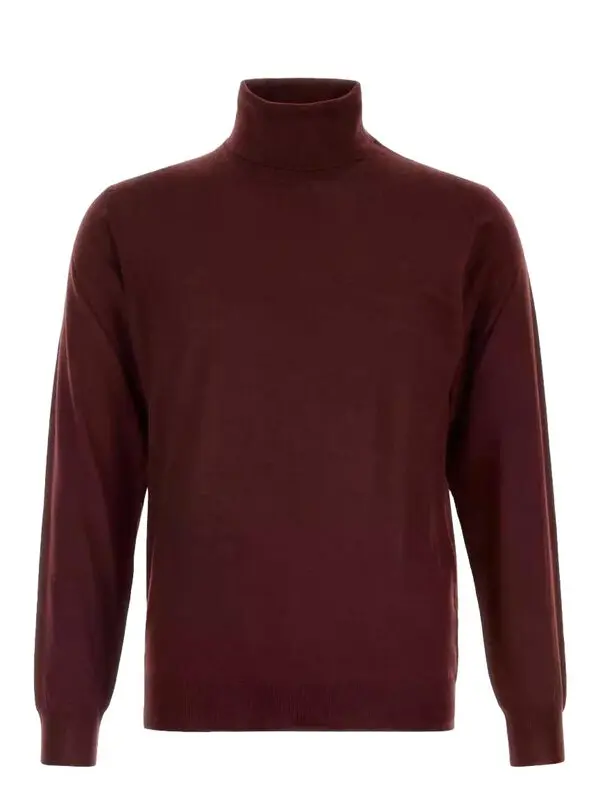 Fedeli Roll-neck Wool Sweater - Red