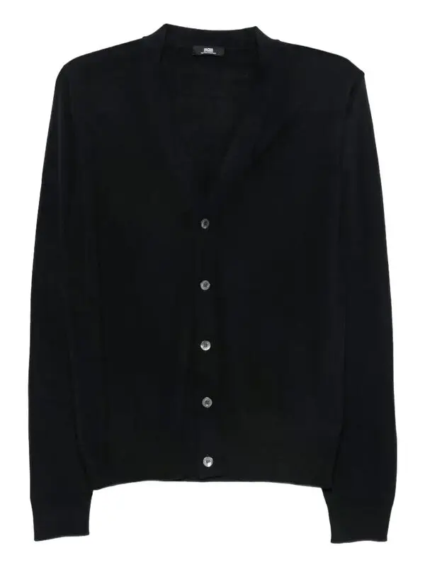 Alpha Studio V-neck Button-up Cardigan - Black