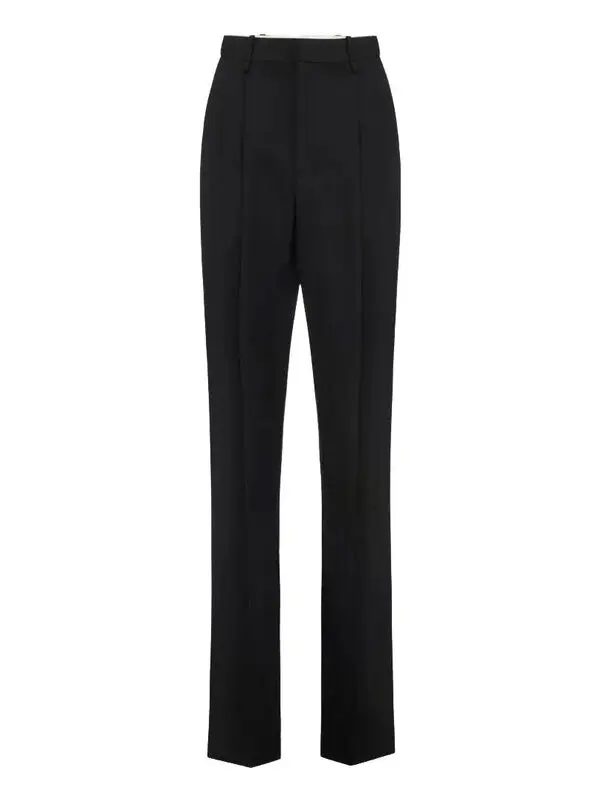 Elisabetta Franchi Flowing Gabardine Trousers - Black