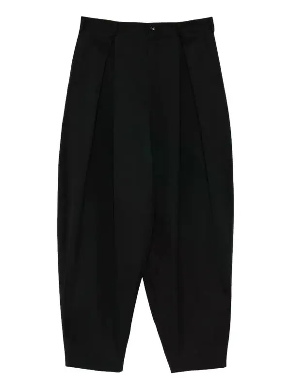Comme Des Garçons Double Weave Gabardine Trousers - Black