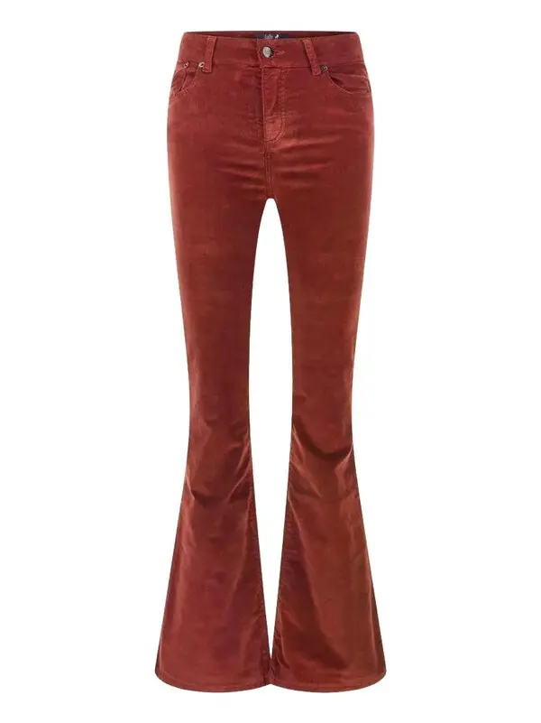 LOIS Corduroy Flared Trousers - Red