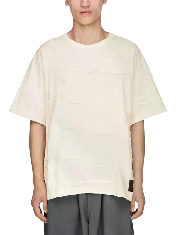Y3 Pleated Short-sleeve T-shirt - White