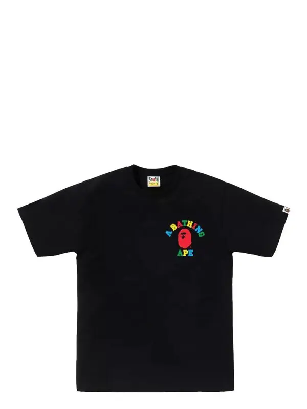 A BATHING APE College Logo-print T-shirt - Black