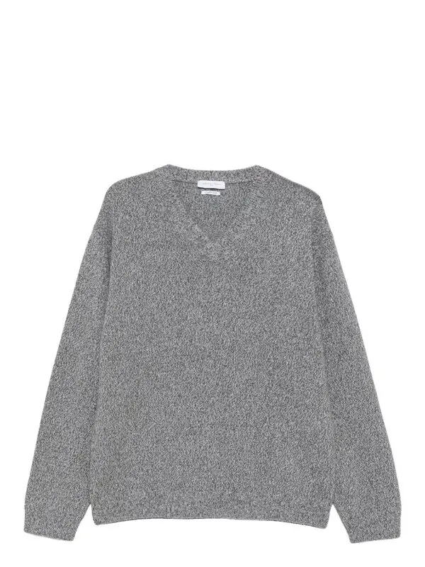 DANIELE FIESOLI V-neck Knitted Sweater - Grey