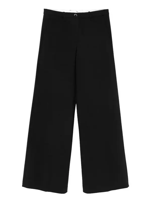 NINE:INTHE:MORNING Wide-leg Wool Trousers - Black