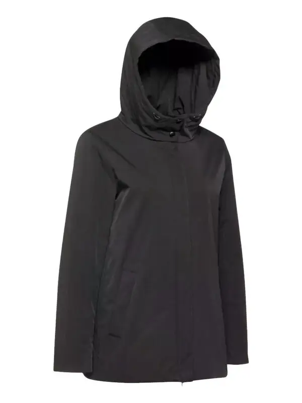 Geox Spherica Hooded Coat - Black