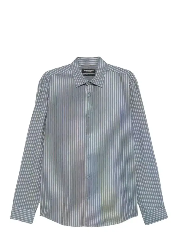 Marc O'polo Striped-pattern Long-sleeved Shirt - Blue