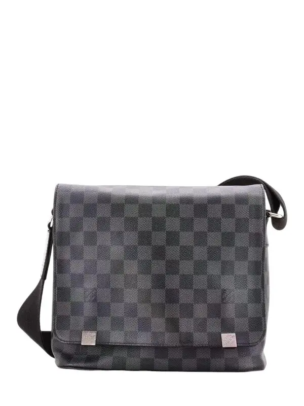 LOUIS VUITTON District Nm Messenger Bag Damier Graphite Pm Crossbody Bag - Black