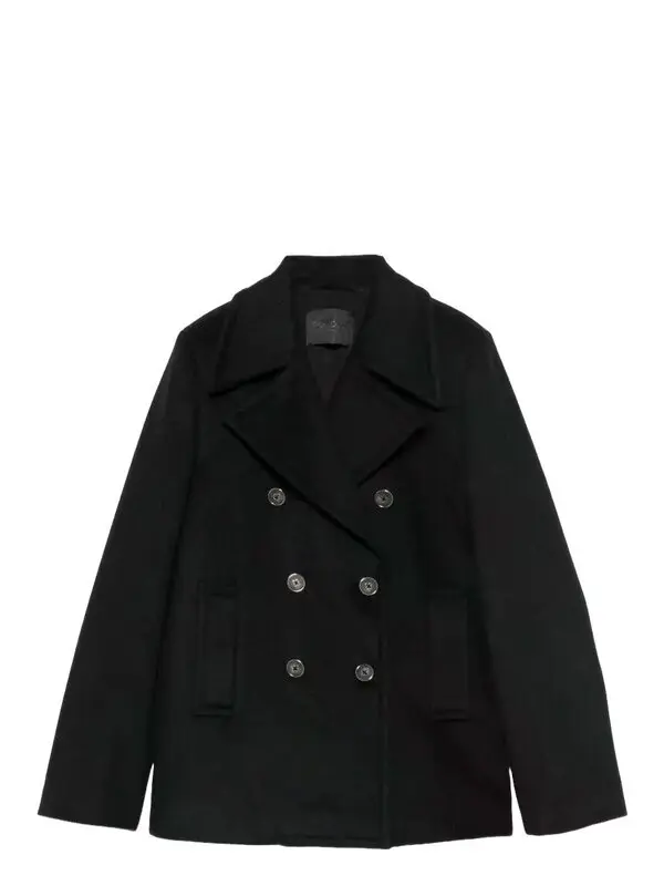 DONDUP Double-breasted Pea Coat - Black