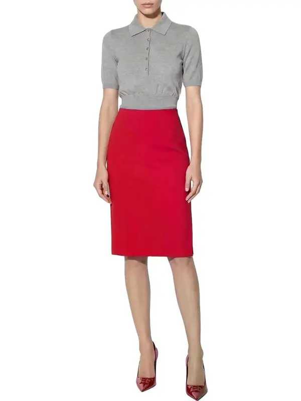 Elisabetta Franchi Knit Polo Shirt - Grey