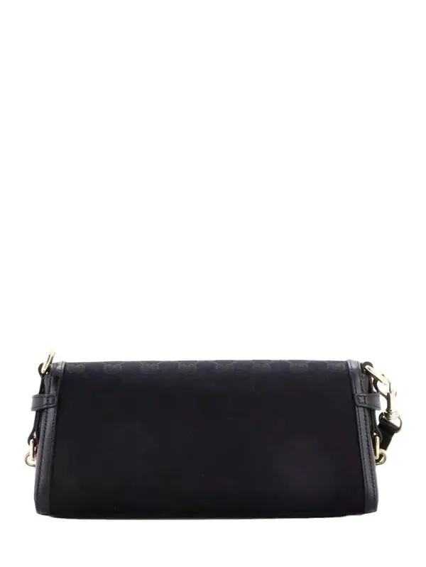 Gucci Luce Gg Canvas With Leather Small Shoulder Bag - Black