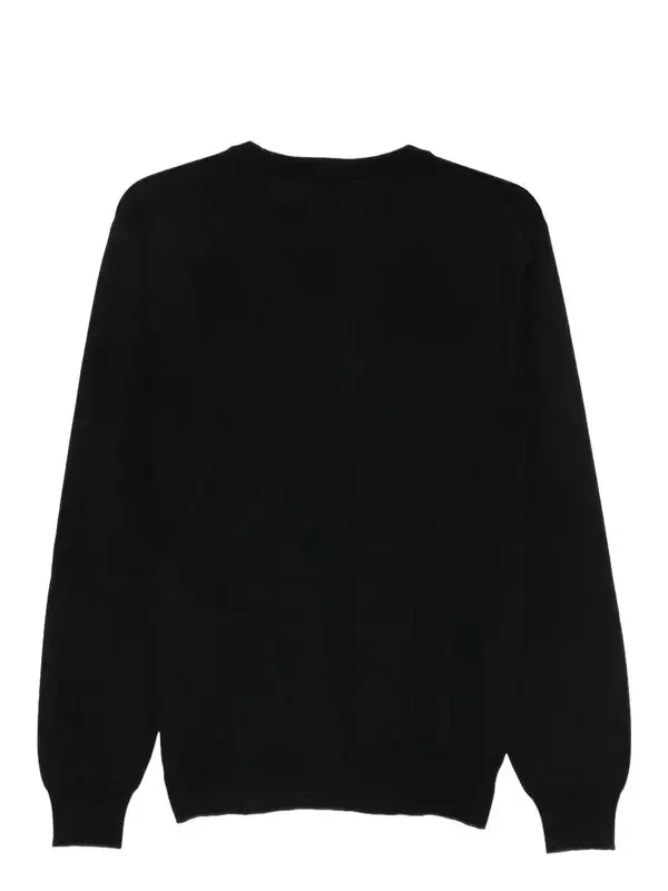 CENERE GB Crew-neck Long-sleeved Sweater - Black