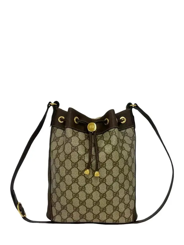 Gucci 1980-1990 Gg Supreme Web Bucket Bag - Neutrals
