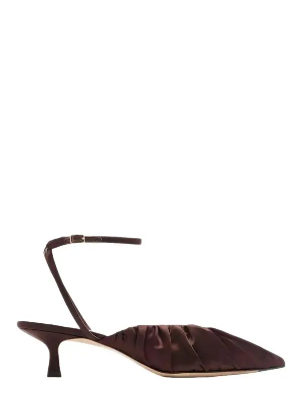 LOEFFLER RANDALL Rio Ruched Pointed-toe Pumps - Brown
