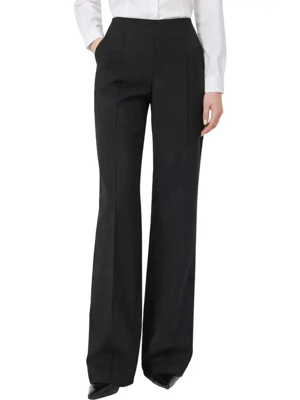 Max Mara Pressed-crease Tailored Trousers - Black