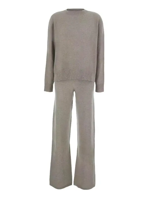 Soft Goat Fine-knit Cashmere Tracksuit - Neutrals