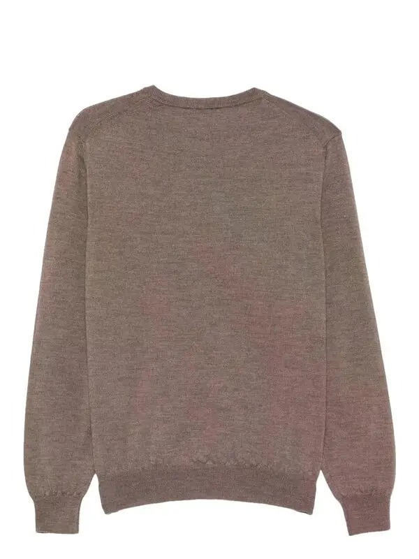 CENERE GB Crew-neck Long-sleeved Sweater - Brown