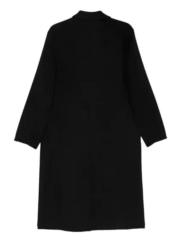 PALTO' Single-breasted Wool Coat - Black