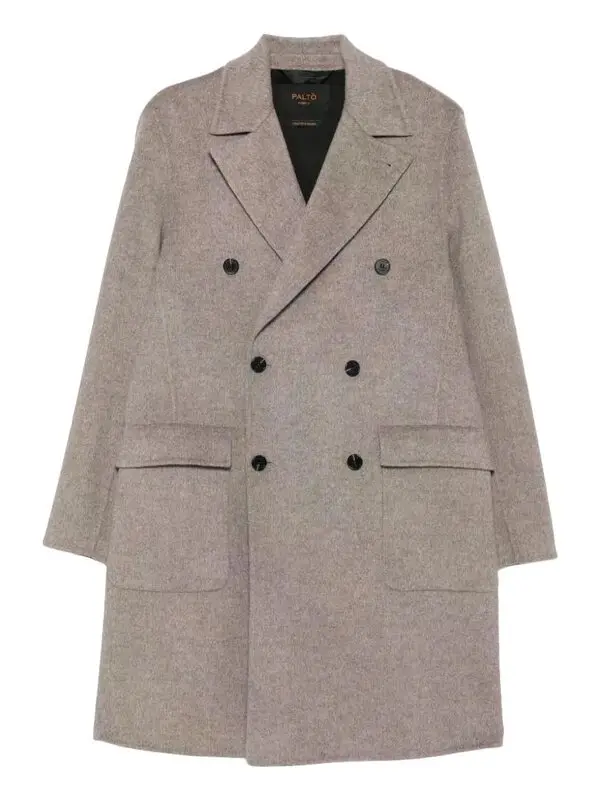 PALTO' Double-breasted Wool Coat - Grey