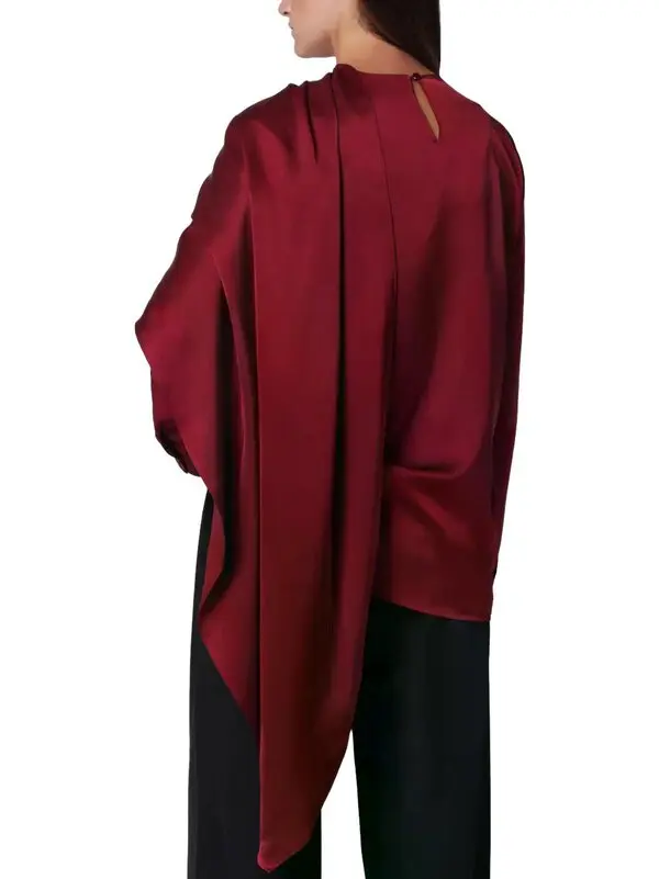 Source Unknown Koa Draped Blouse - Red