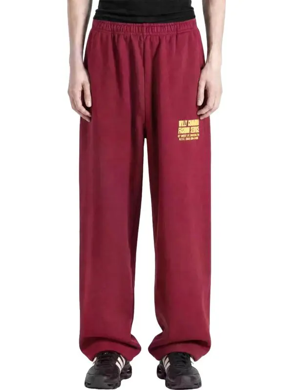 WILLY CHAVARRIA Logo-print Track Pants - Red