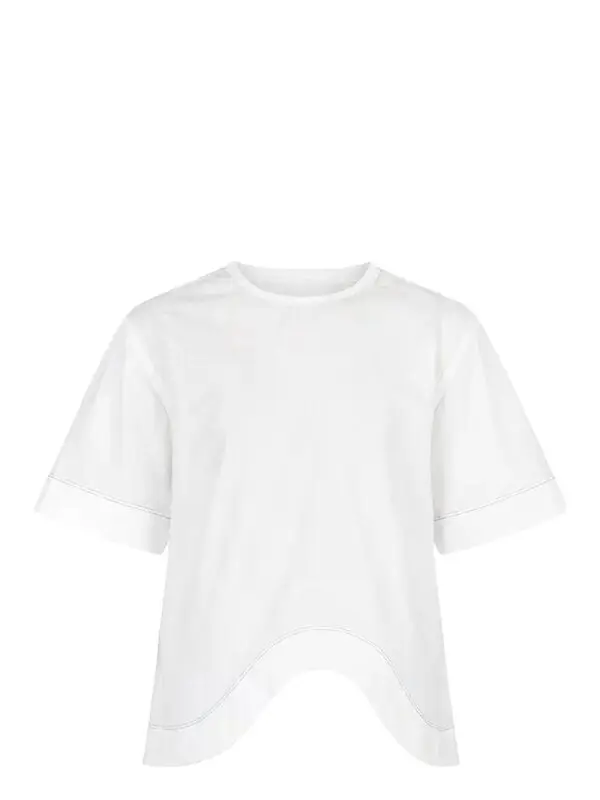 NICCOLO PASQUALETTI Onda Curved-hem T-shirt - Blue