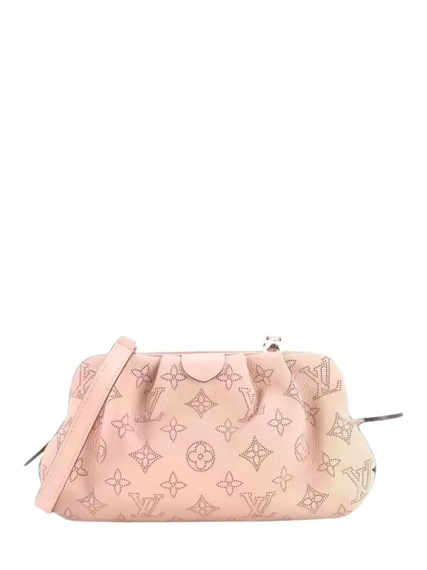 LOUIS VUITTON Scala Pouch Bag Mahina Leather Mini Clutch Bag - Pink