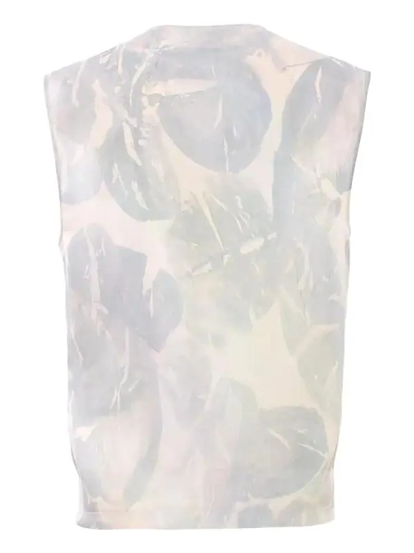 ALYSI Brushed-print Crossover Top - Neutrals