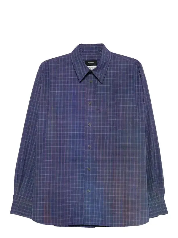 WILLY CHAVARRIA Veterano Check-pattern Shirt - Blue