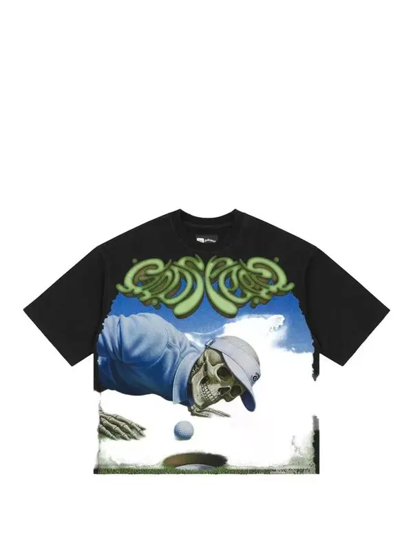 GODSPEED Graphic-print Boxy-fit T-shirt - Black