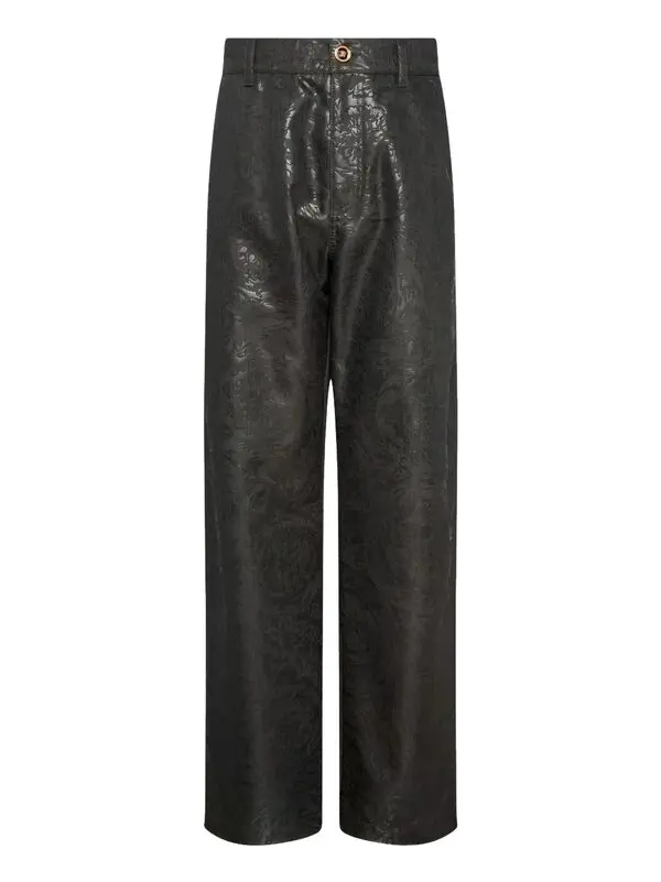 Versace Floral Trousers - Grey