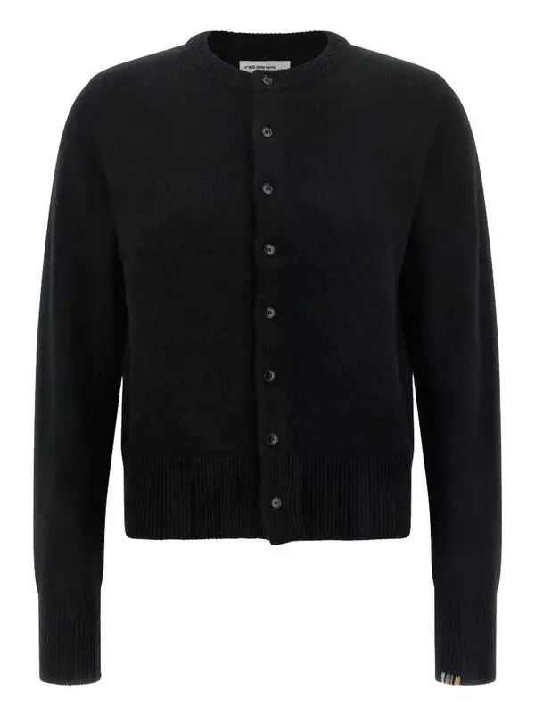 Extreme Cashmere N°435 Little Lamb Ribbed-trim Cardigan - Black