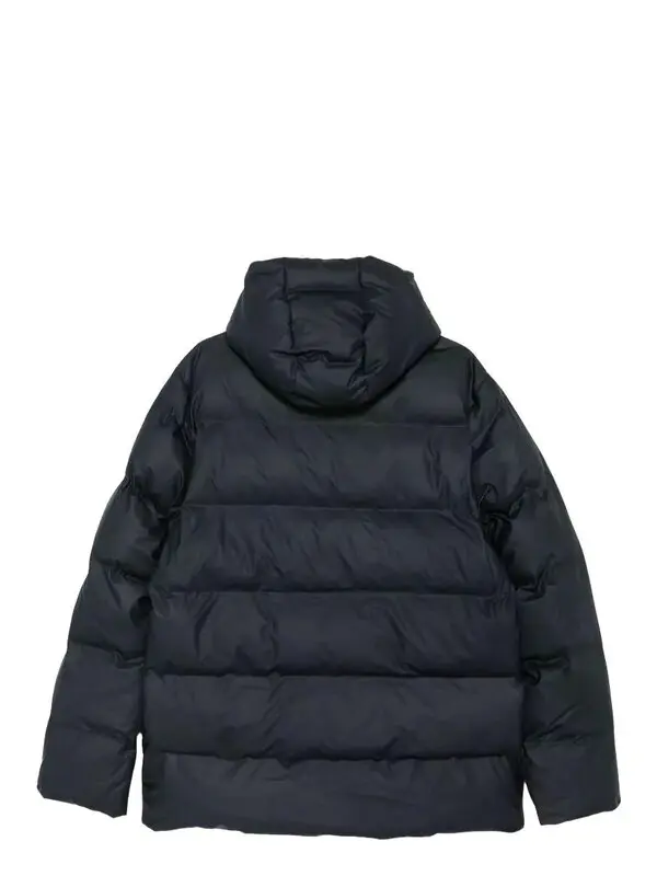 Rains Quilted Hooded Jacket - Black