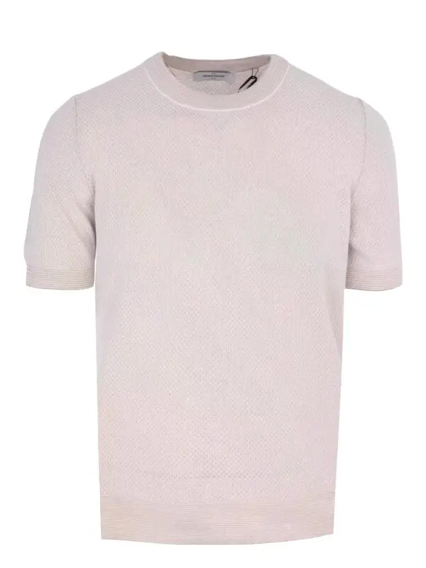 GRAN SASSO Waffle-knit Short-sleeve T-shirt - Neutrals