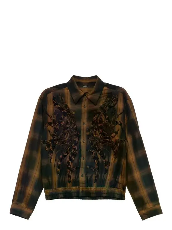 TAAKK Check-pattern Embroidered Shirt - Blue