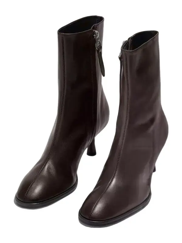 AeydĒ Dorothy Leather Ankle Boots - Brown
