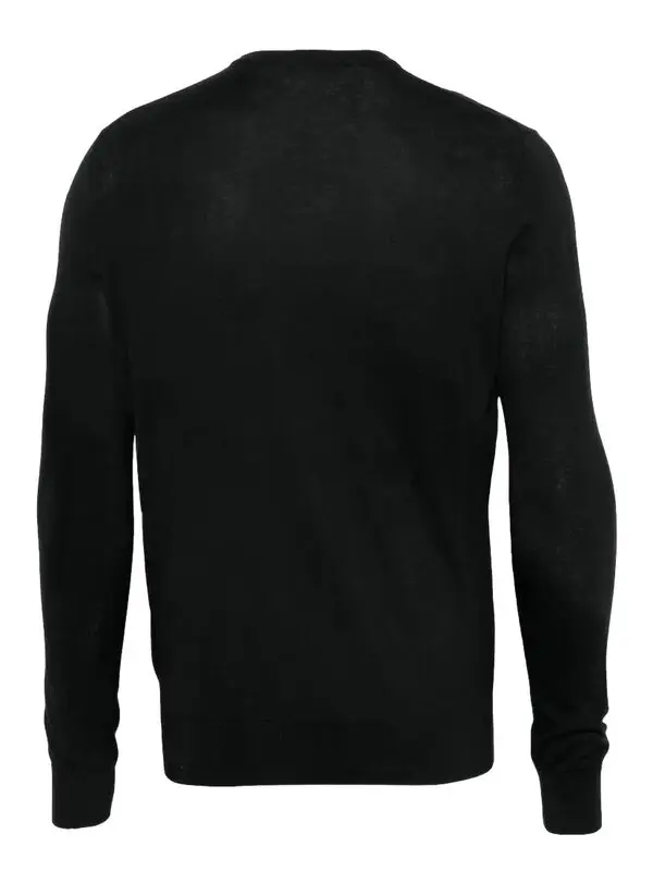 Alpha Studio Fine-knit Sweater - Black