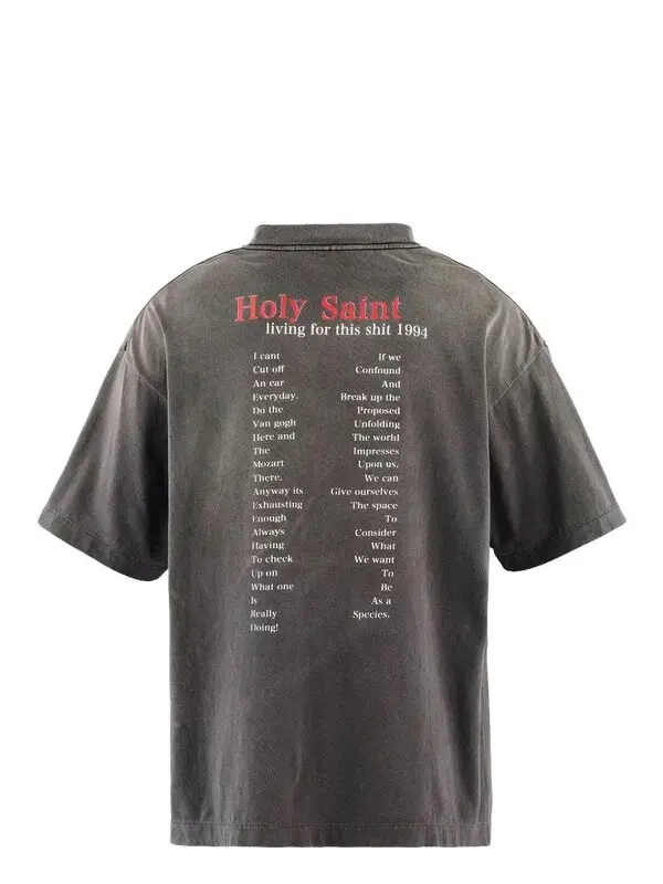 SAINT MXXXXXX Love Circulation Graphic-print T-shirt - Black