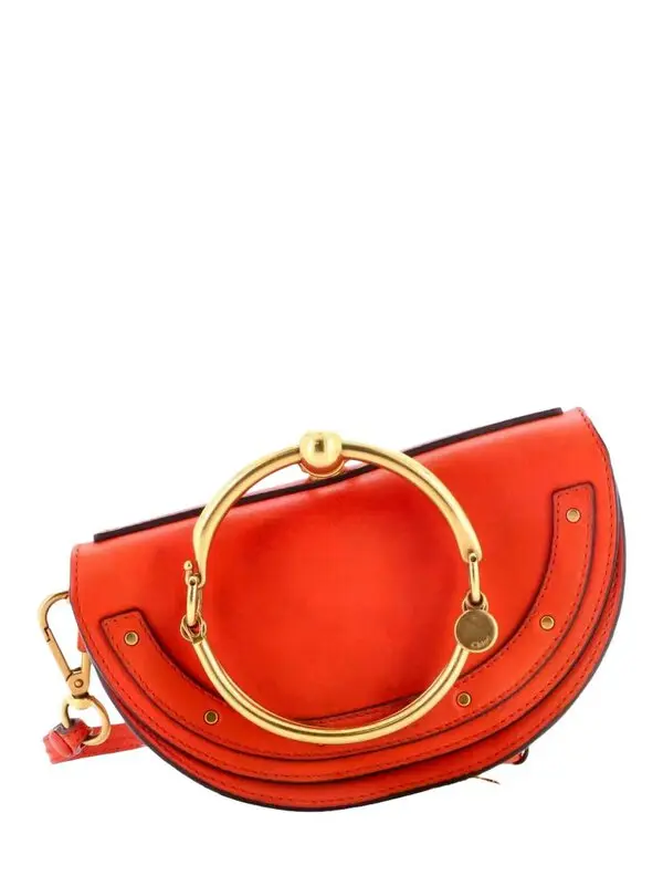 Chloé Nile Leather Mini Crossbody Bag - Orange