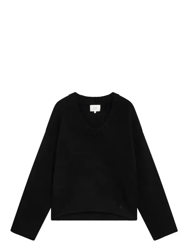 Loulou De Saison Derry Lsd U-neck Cashmere Sweater - Black