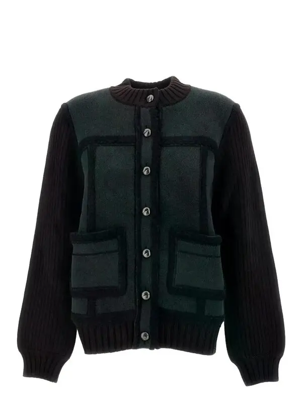 BARRIE Colour-block Cardigan - Brown