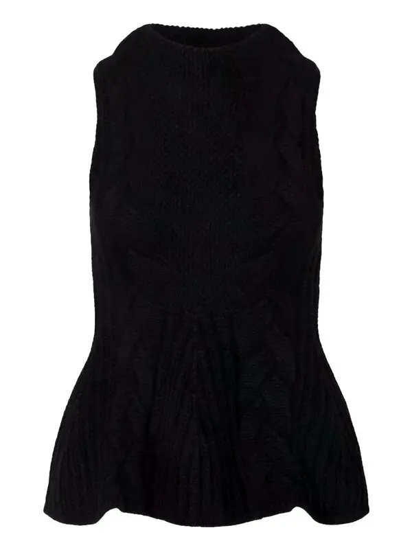 Liu Jo Cable Knit Top - Black