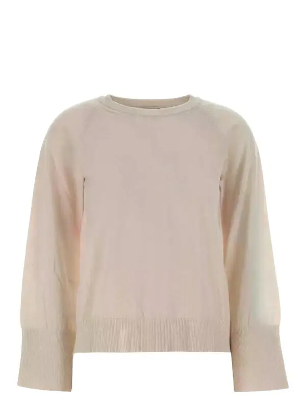 Blumarine Lace-trim Long-sleeve Sweater - Neutrals
