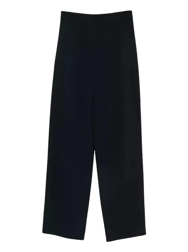 LUISA CERANO Pleated Wide-leg Trousers - Black