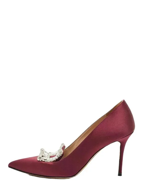 Manolo Blahnik Crystal-embellished Pumps - Red