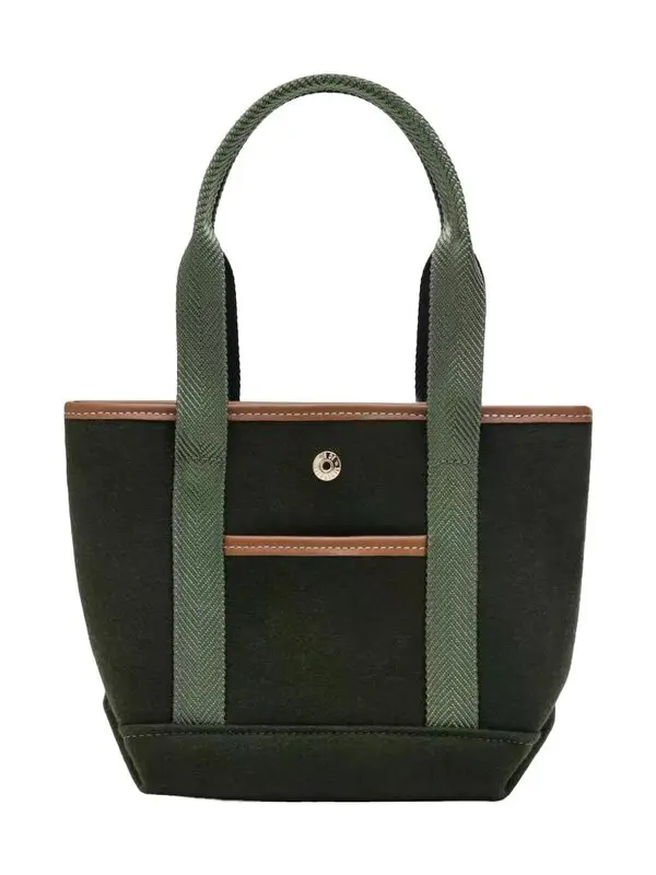 Rue De Verneuil Small Club Leather-trim Tote Bag - Green
