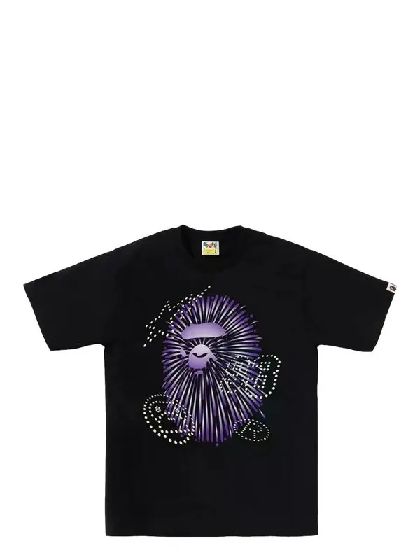 A BATHING APE Firework Ape Head T-shirt - Black