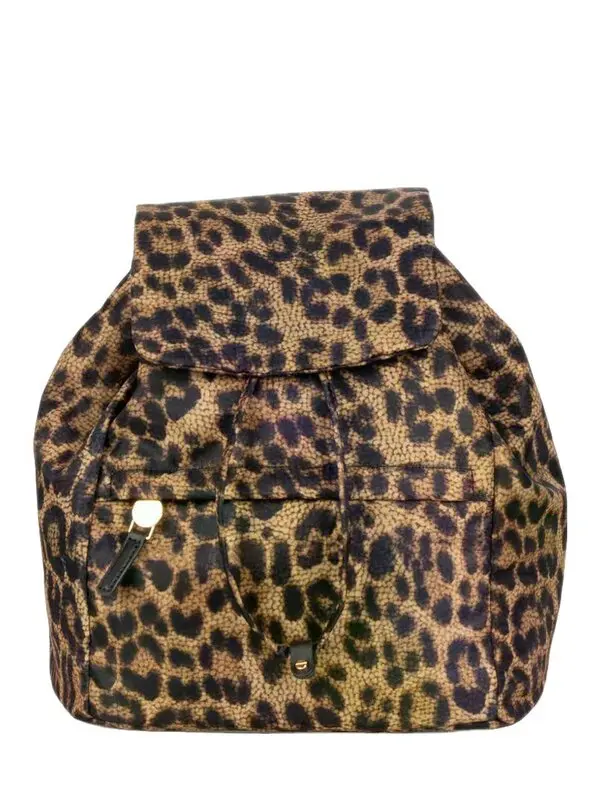 Borbonese Leopard-print Drawstring Backpack - Neutrals