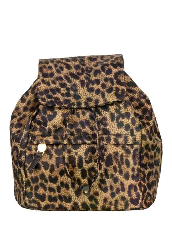 Borbonese Leopard-print Drawstring Backpack - Neutrals